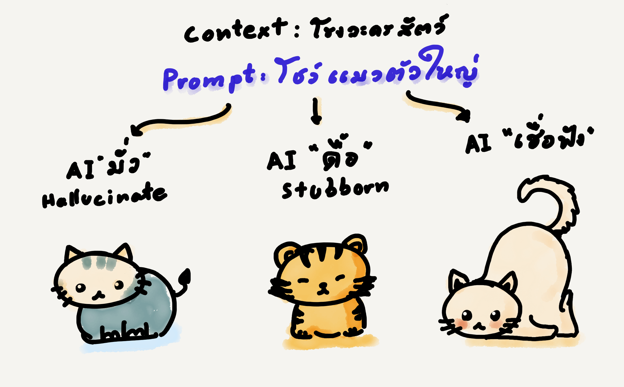 เมื่อ AI พูดไม่ฟัง: แยกให้ออกระหว่าง "ดื้อ" (Stubborn) กับ "มั่ว ...